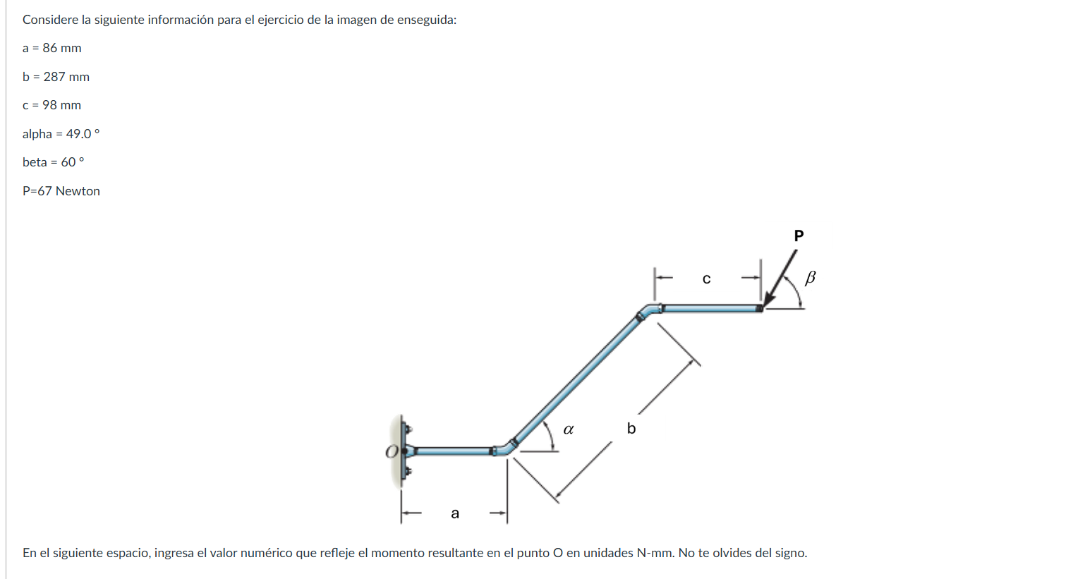 Solved Considere la ﻿siguiente información ﻿para el | Chegg.com