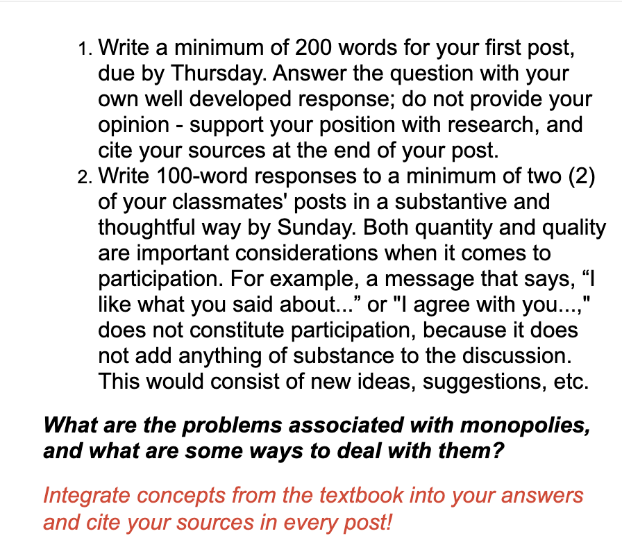Solved 1. Write a minimum of 200 words for your first post, | Chegg.com