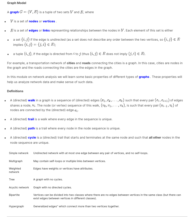 Solved Graph Model A graph G = (VE) is a tuple of two sets V | Chegg.com