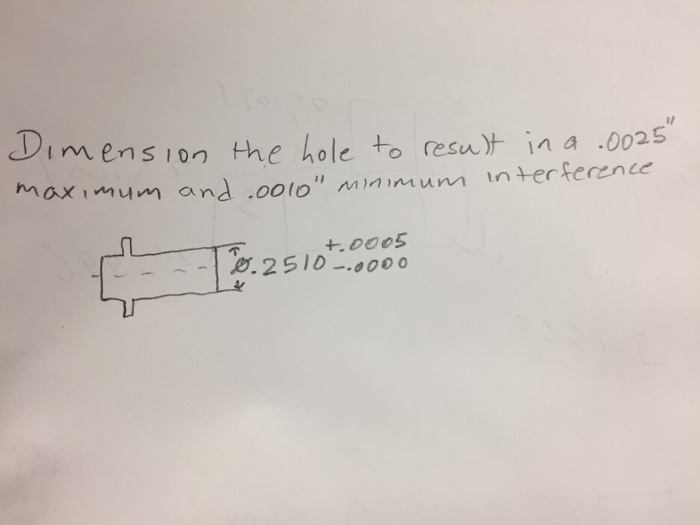 Solved Dimension the hole to result in a .0025" maximum and | Chegg.com