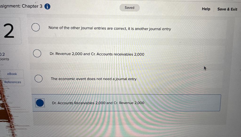 Solved Assignment Chapter 3 Saved Help Save And Exit 1 On 5360