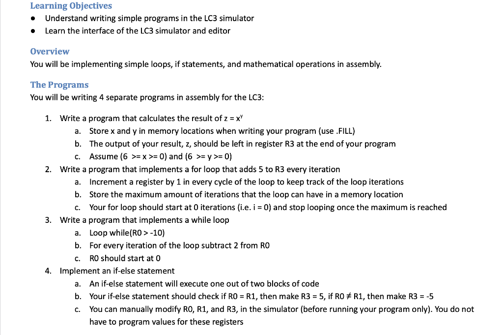 Solved Learning Objectives - Understand writing simple | Chegg.com
