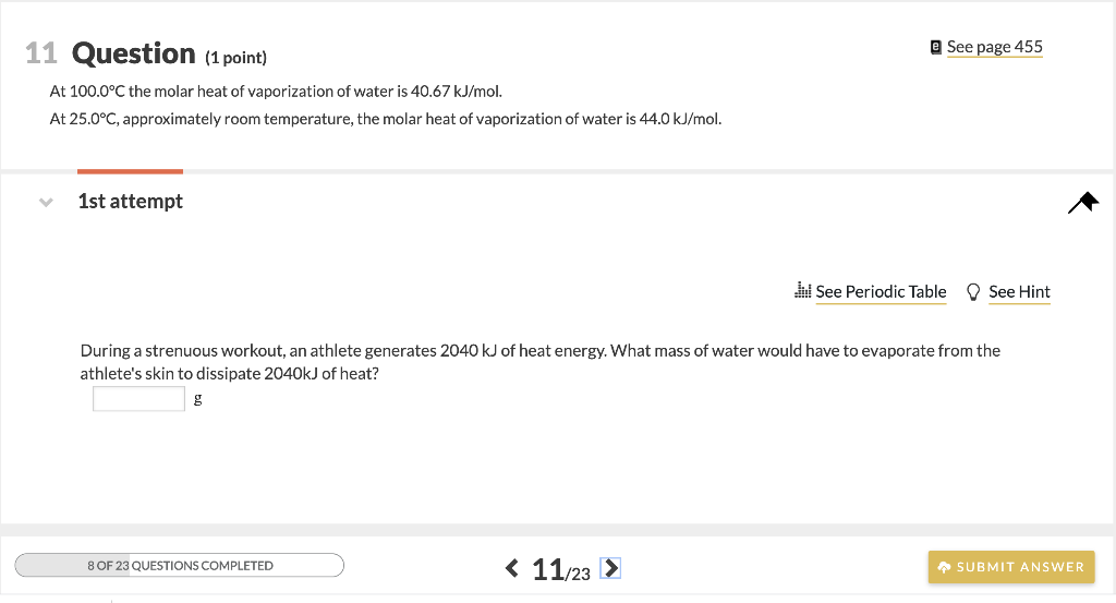 Solved e See page 455 11 Question (1 point) At 100.0°C the | Chegg.com Solved e See page 455 11 Question (1 point) At 100.0°C the | Chegg.com