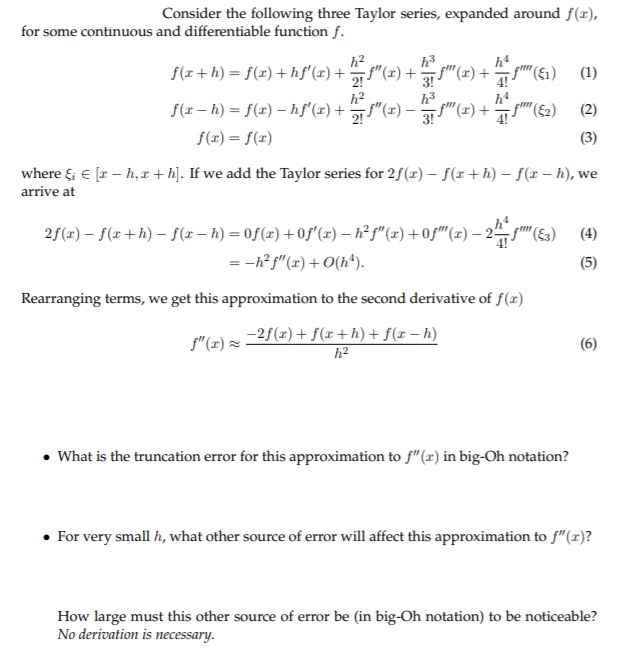 Solved Consider the following three Taylor series, expanded | Chegg.com