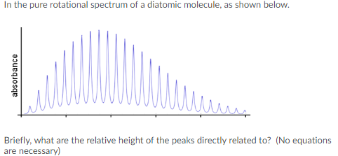 Solved In the pure rotational spectrum of a diatomic | Chegg.com
