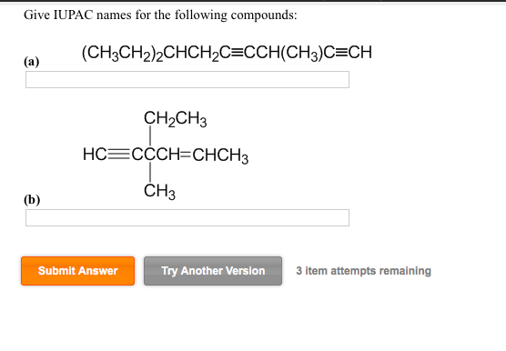 Solved Give IUPAC names for the following compounds: | Chegg.com