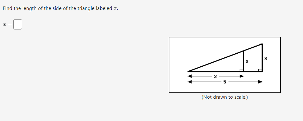 Solved Find the length of the side of the triangle labeled | Chegg.com