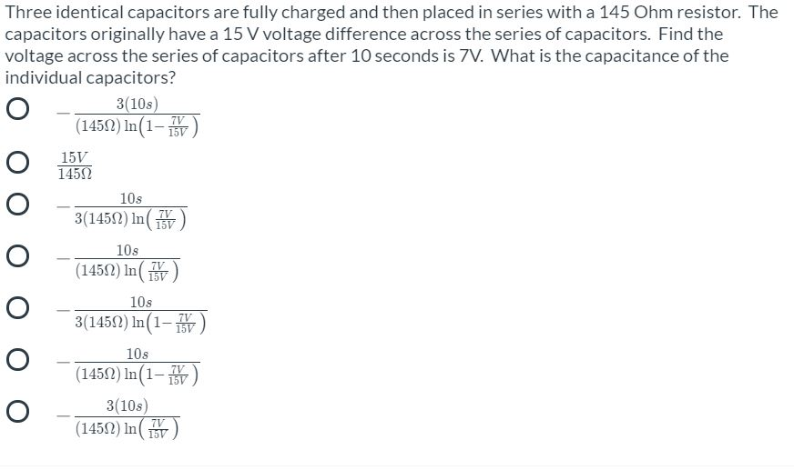 Solved Three identical capacitors are fully charged and then | Chegg.com