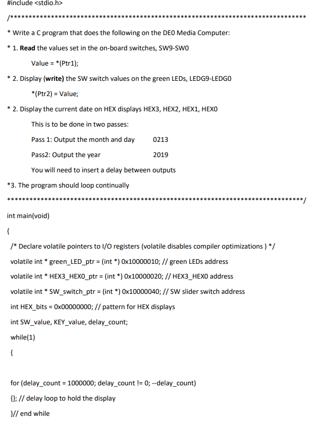 #include Write a C program that does the following | Chegg.com