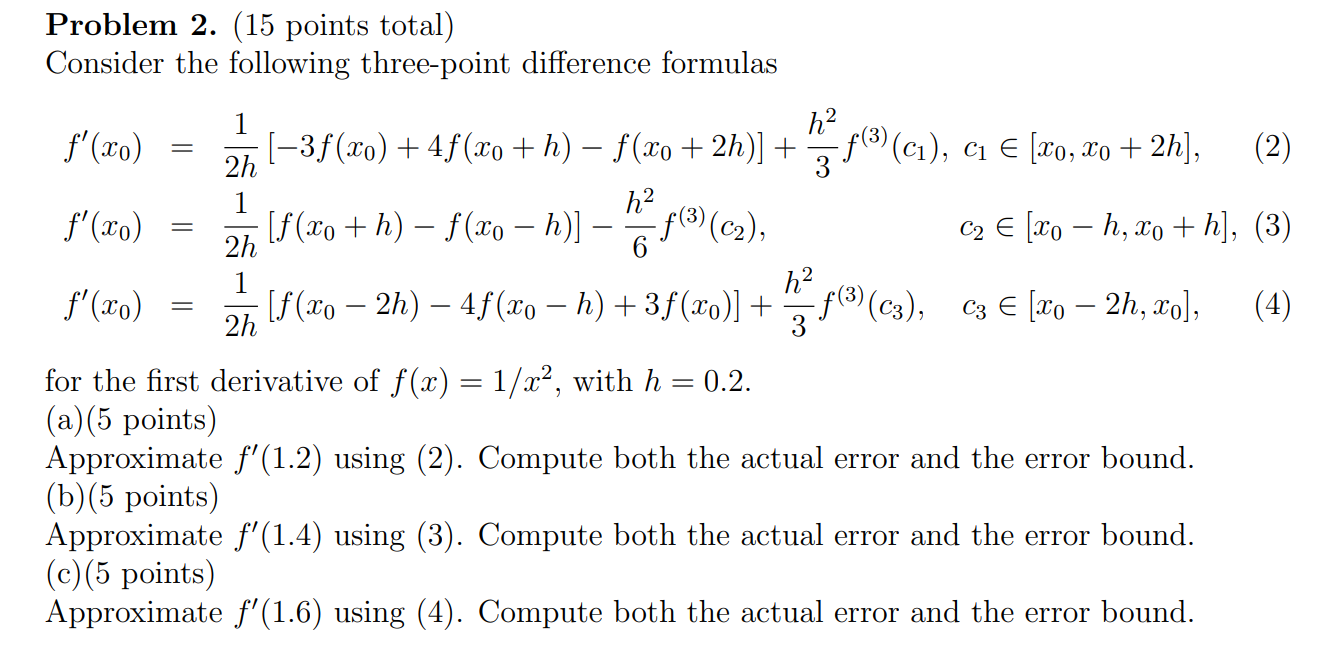 Solved (C1), 6 = Problem 2. (15 points total) Consider the | Chegg.com