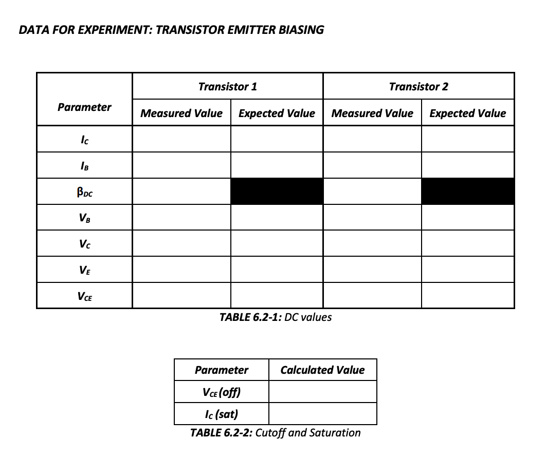 Solved LAB 6.1: Transistor Base Biasing PURPOSE AND | Chegg.com
