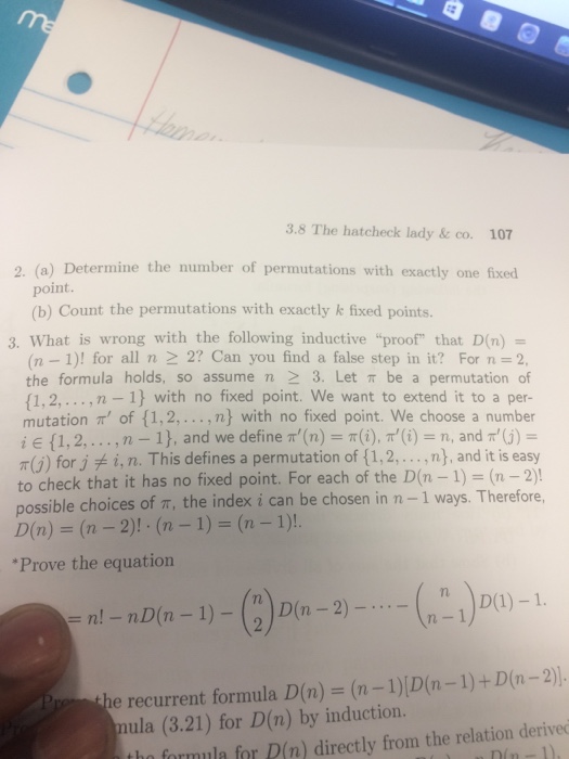 Solved Determine the number of permutations with exactly one | Chegg.com