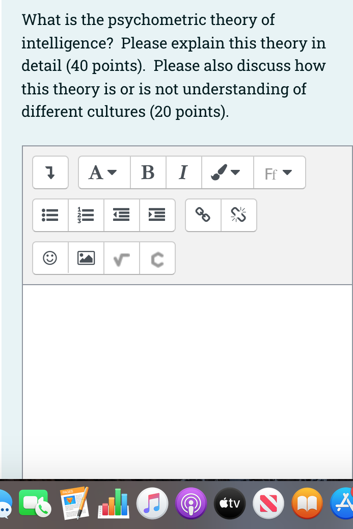 Solved What is the psychometric theory of intelligence? | Chegg.com
