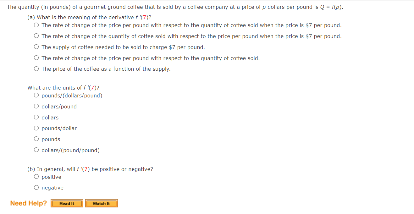 Solved The quantity (in pounds) of a gourmet ground coffee | Chegg.com