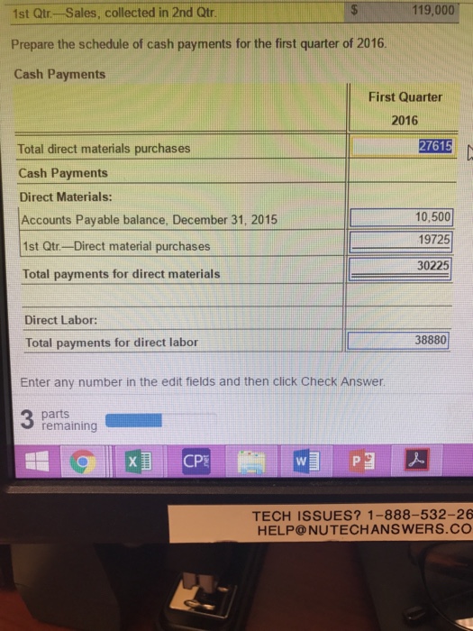 Solved 119,000 1st Qtr Sales, collected in 2nd Qtr Prepare | Chegg.com
