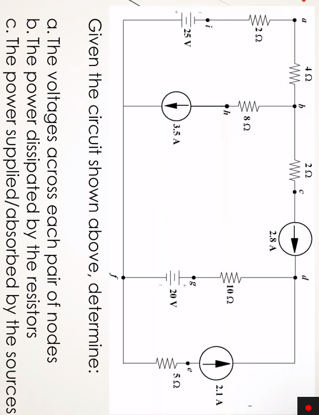 Solved Given the circuit shown above, determine: a. The | Chegg.com