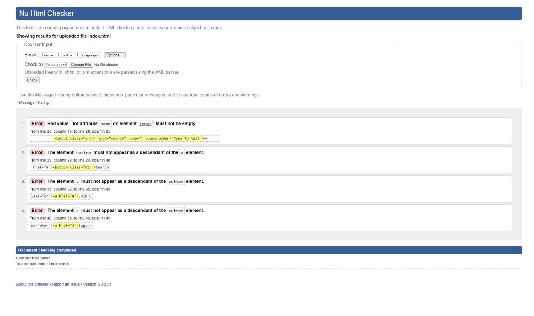 Solved can somebody please fix my html and post the final | Chegg.com