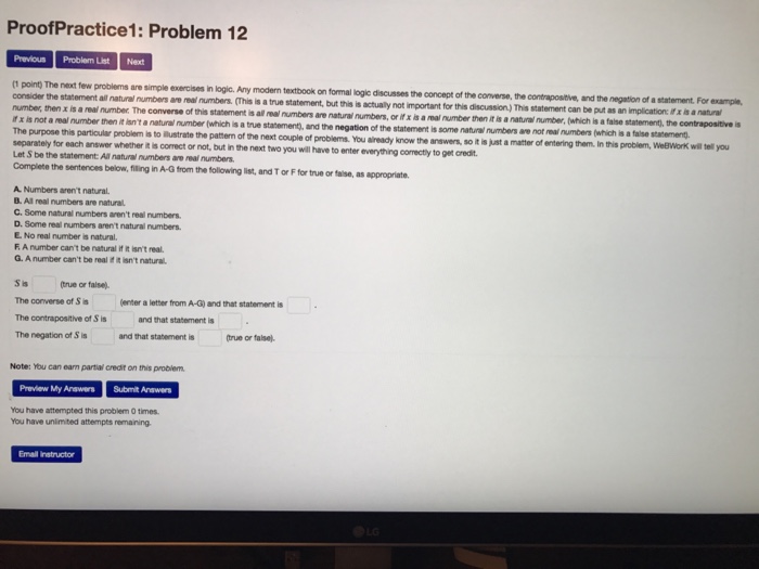 Solved The next few problems are simple exercises in logic. | Chegg.com