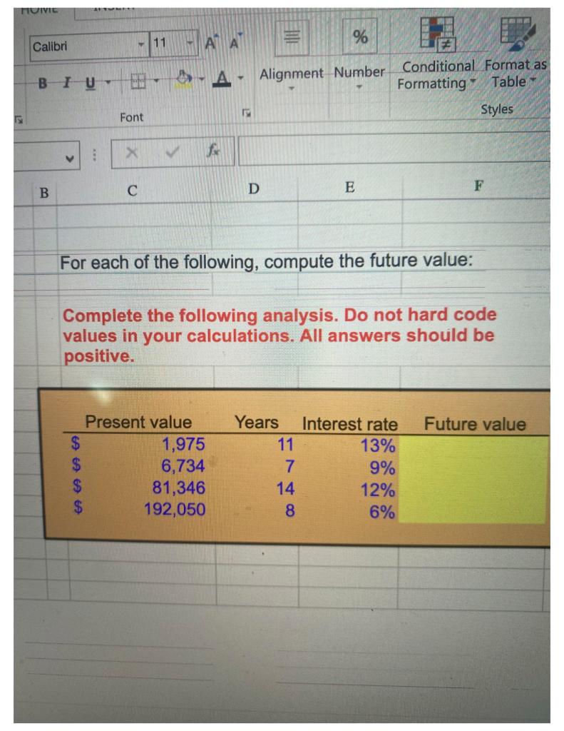 Solved TUIVIC Calibri 11 A % B I U Alignment Number | Chegg.com