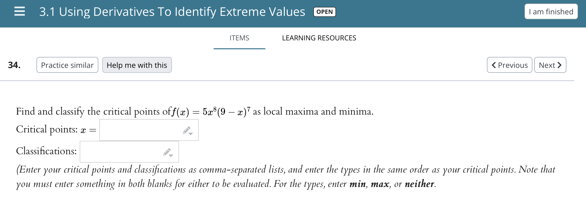 Solved Find and classify the critical points of | Chegg.com