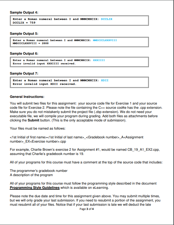 Exercise 2 60 Points Write Modular Program Converts Roman Numerals Arabic Decimal Whole Nu