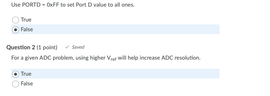 Solved Use PORTD = 0xFF to set Port D value to all ones. | Chegg.com