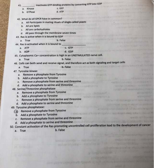 Solved inactivate GTP-binding proteins by converting GTP | Chegg.com