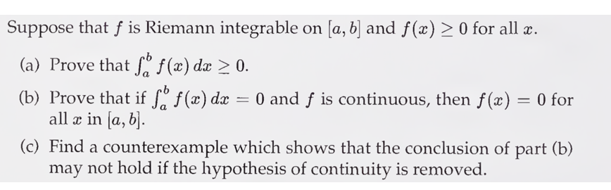 Solved Suppose that f is Riemann integrable on [a, b] and | Chegg.com