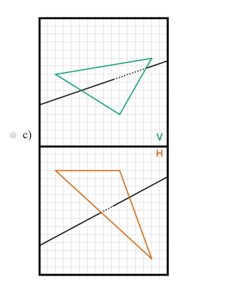 Solved A line is shown passing through a triangle in | Chegg.com