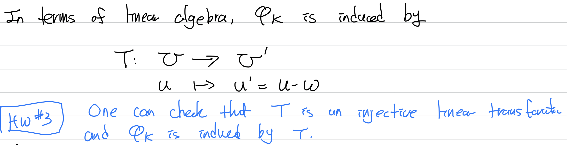 Solved In terms of tinea algebra, φk is induced by | Chegg.com