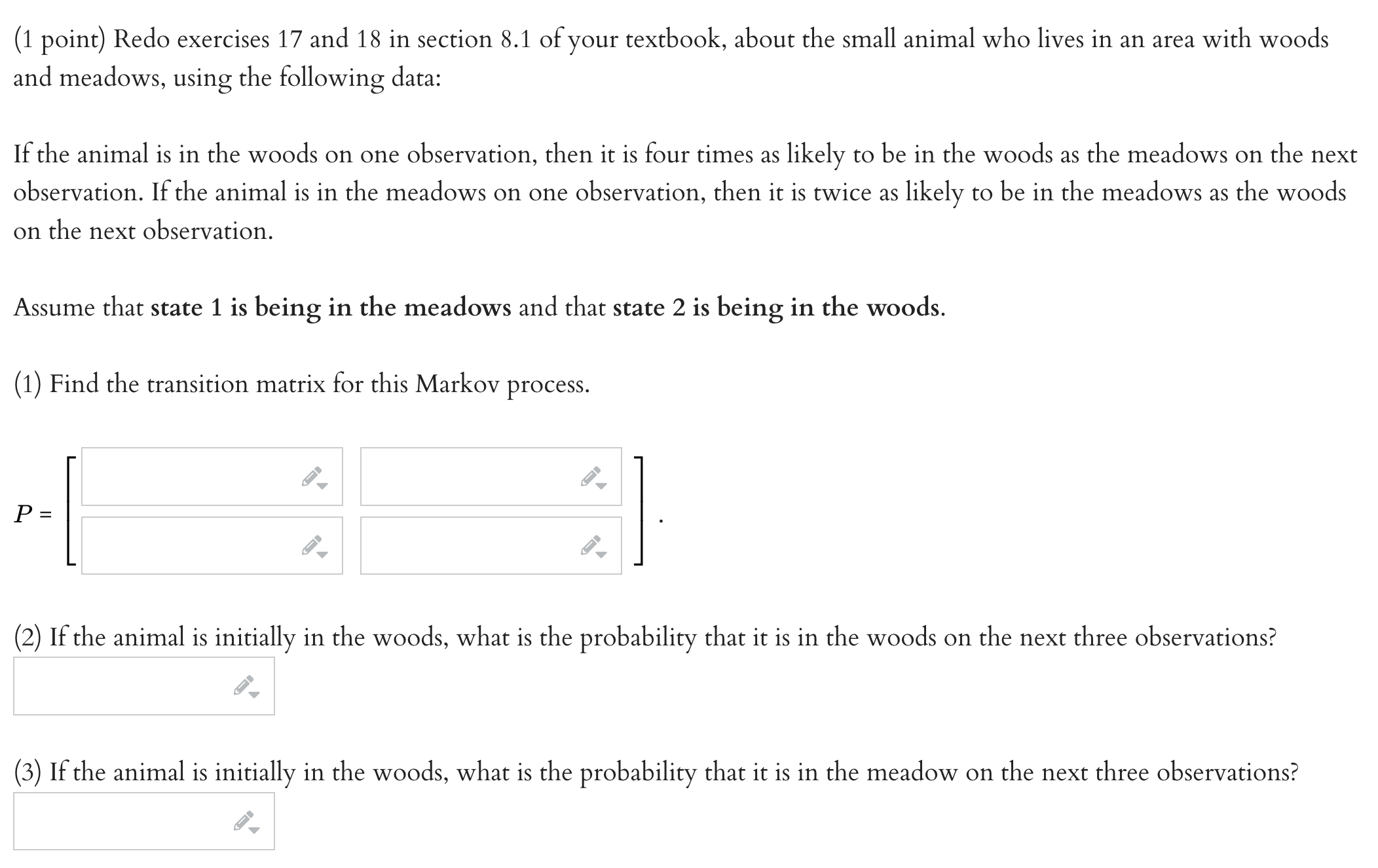 Solved (1 point) Redo exercises 17 and 18 in section 8.1 of | Chegg.com