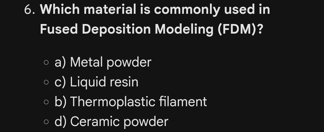 Solved 6. ﻿Which material is commonly used in Fused | Chegg.com