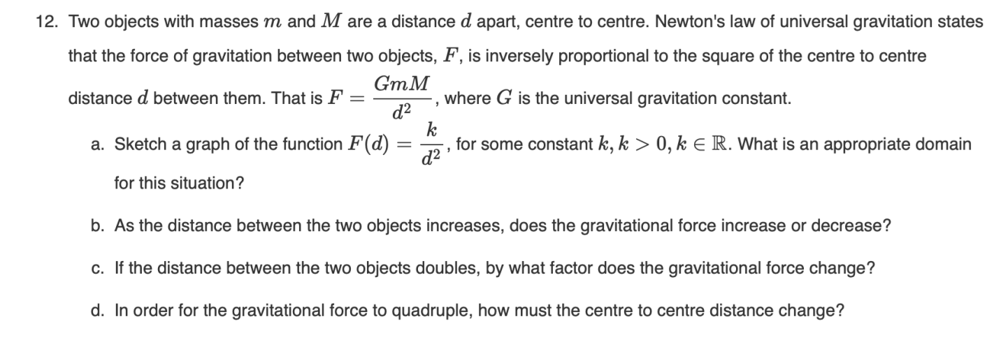 Solved 2. Two objects with masses \\( m \\) and \\( M \\) | Chegg.com