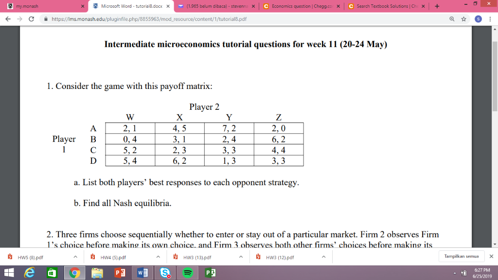 Solved Microsoft Word tutorial8.docx x my.monash C Economics | Chegg.com
