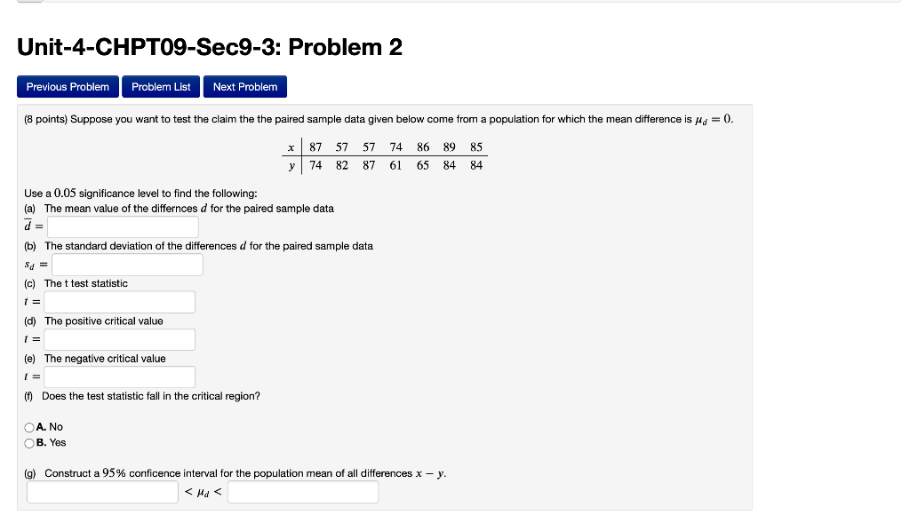 Solved Unit-4-CHPT09-Sec9-3: Problem 2 Previous Problem | Chegg.com