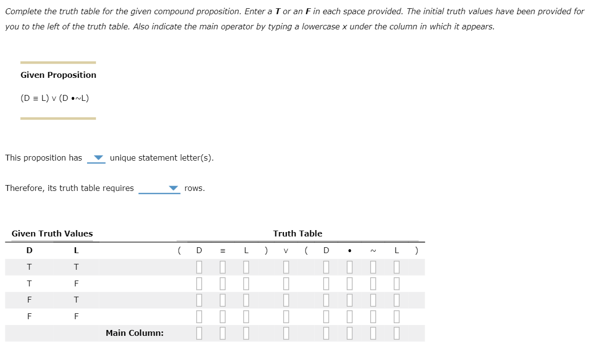 Solved Complete the truth table for the given compound | Chegg.com