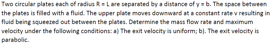 Solved Two circular plates each of radius R=L are separated | Chegg.com