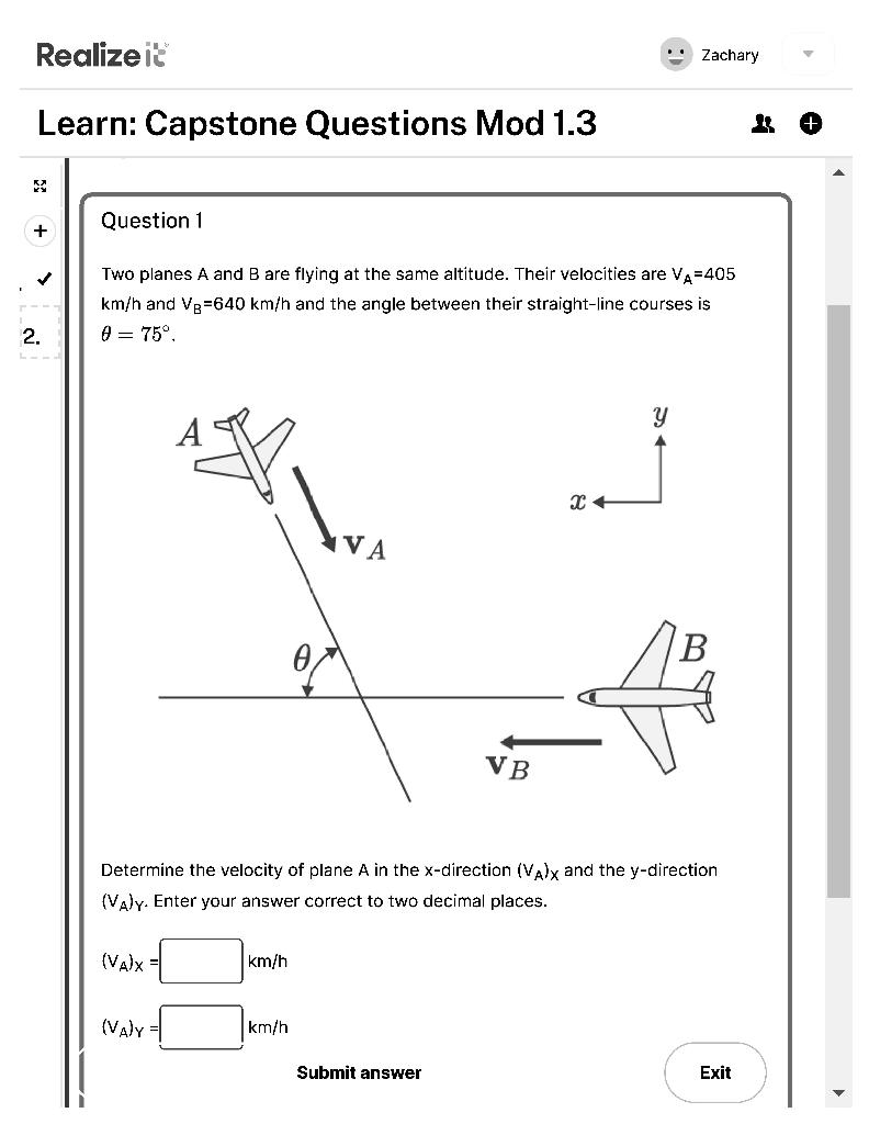 Solved Two planes A and B are flying at the same altitude. | Chegg.com