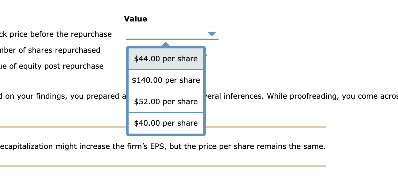 Solved Recapitalization is the process through which firms | Chegg.com