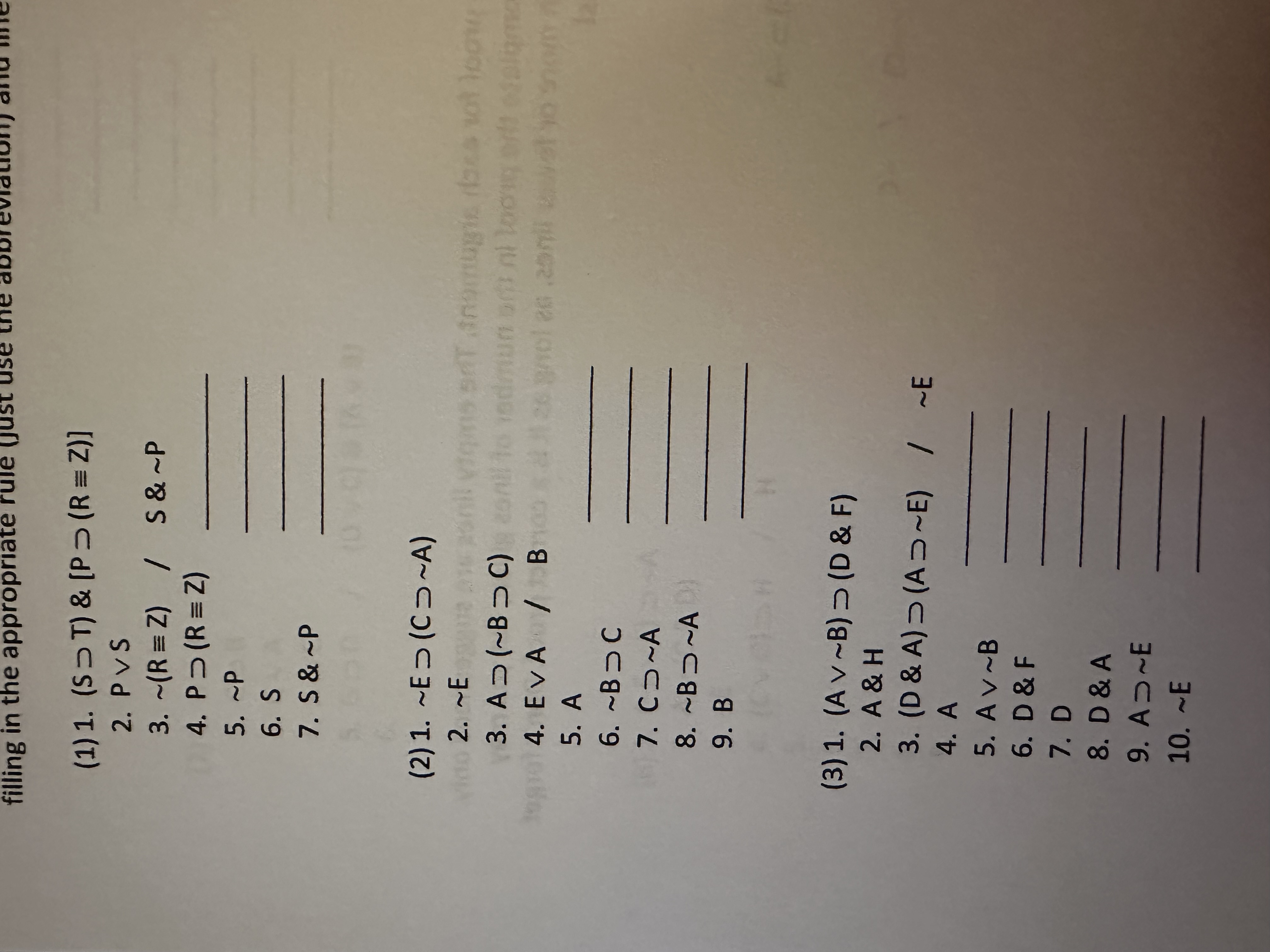 The following proofs are complete except that the | Chegg.com