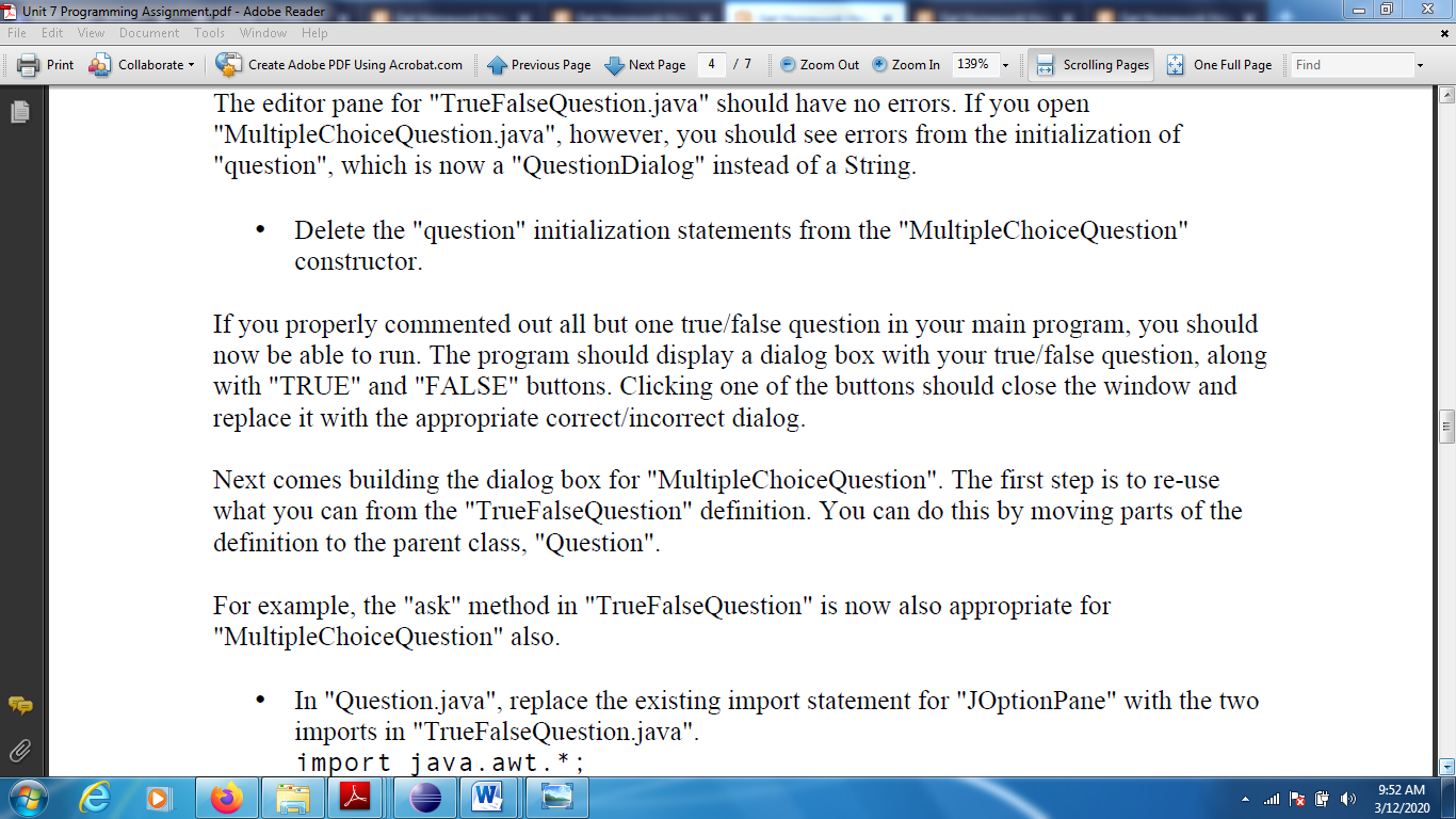 java true or false questions