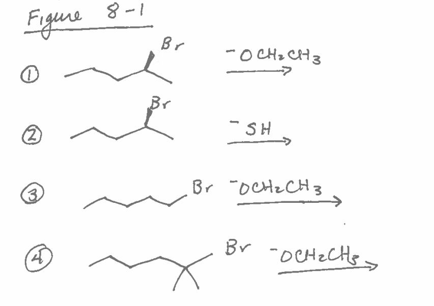 Solved 8- Figure Br -OCH₂ CH3 Br (2) -SH Br OCH2CH3 3. Br A | Chegg.com