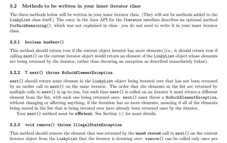 Solved that you must use an inner class in implementing your | Chegg.com