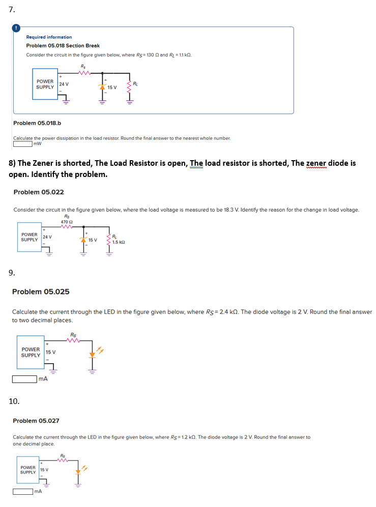 Solved Required information Problem 05.018 Section Break | Chegg.com