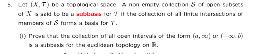 Solved 5. Let (X, T) be a topological space. A non-empty | Chegg.com