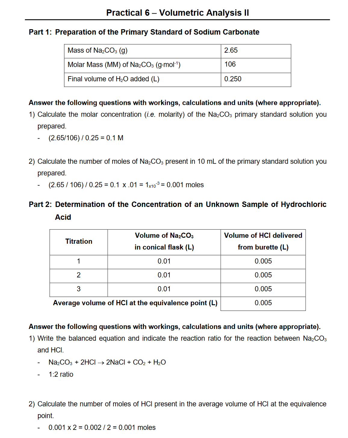 Solved Part 1: Preparation of the Primary Standard of Sodium | Chegg.com