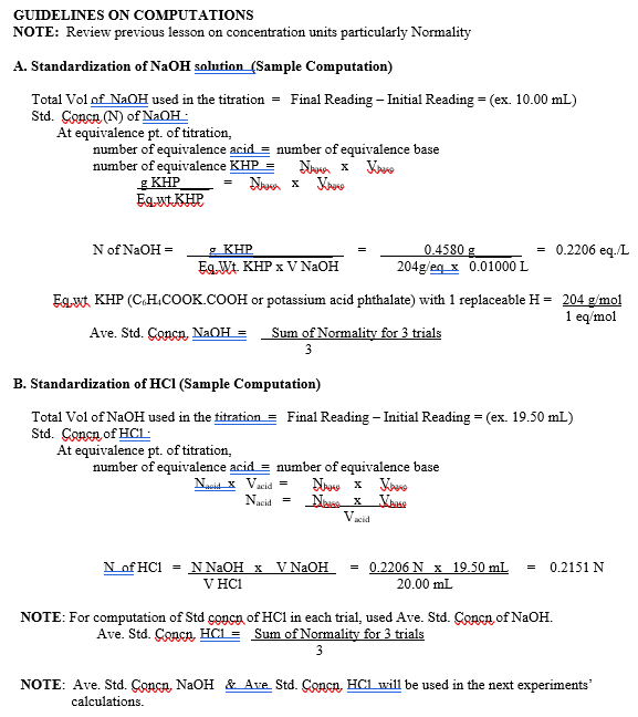 Solved Expt. 2 Preparation and Standardization of | Chegg.com