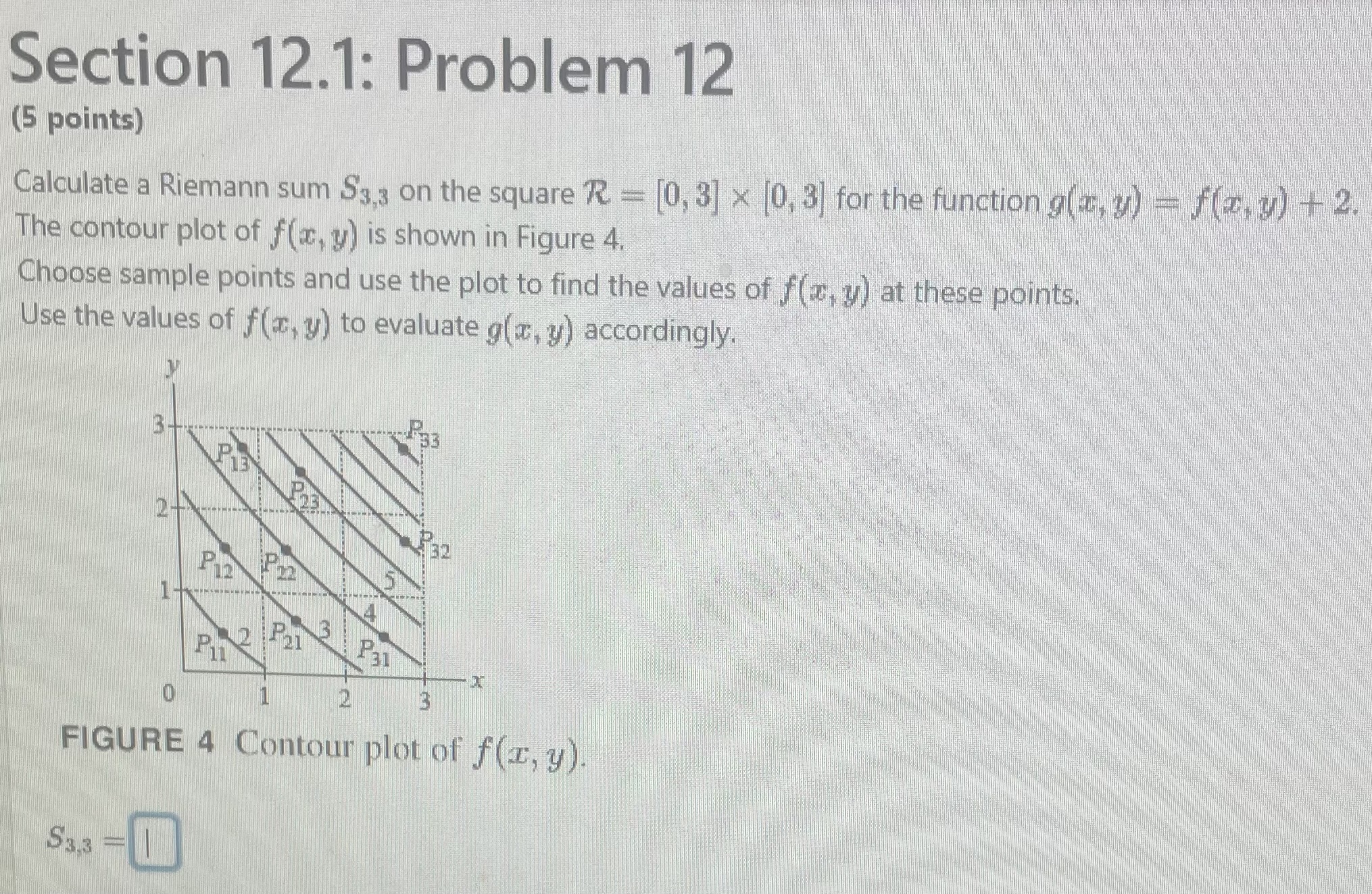 Calculate a Riemann sum S3,3 on the square | Chegg.com