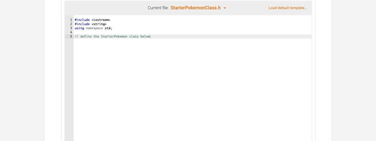 Solved Downloadable files main.cpp Starter Pokemon Class.h | Chegg.com