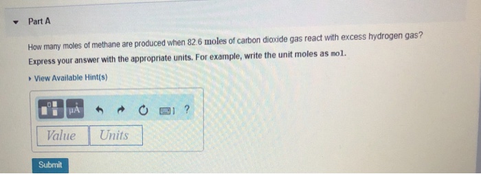 Solved How many moles of methane are produced when 82.6 | Chegg.com